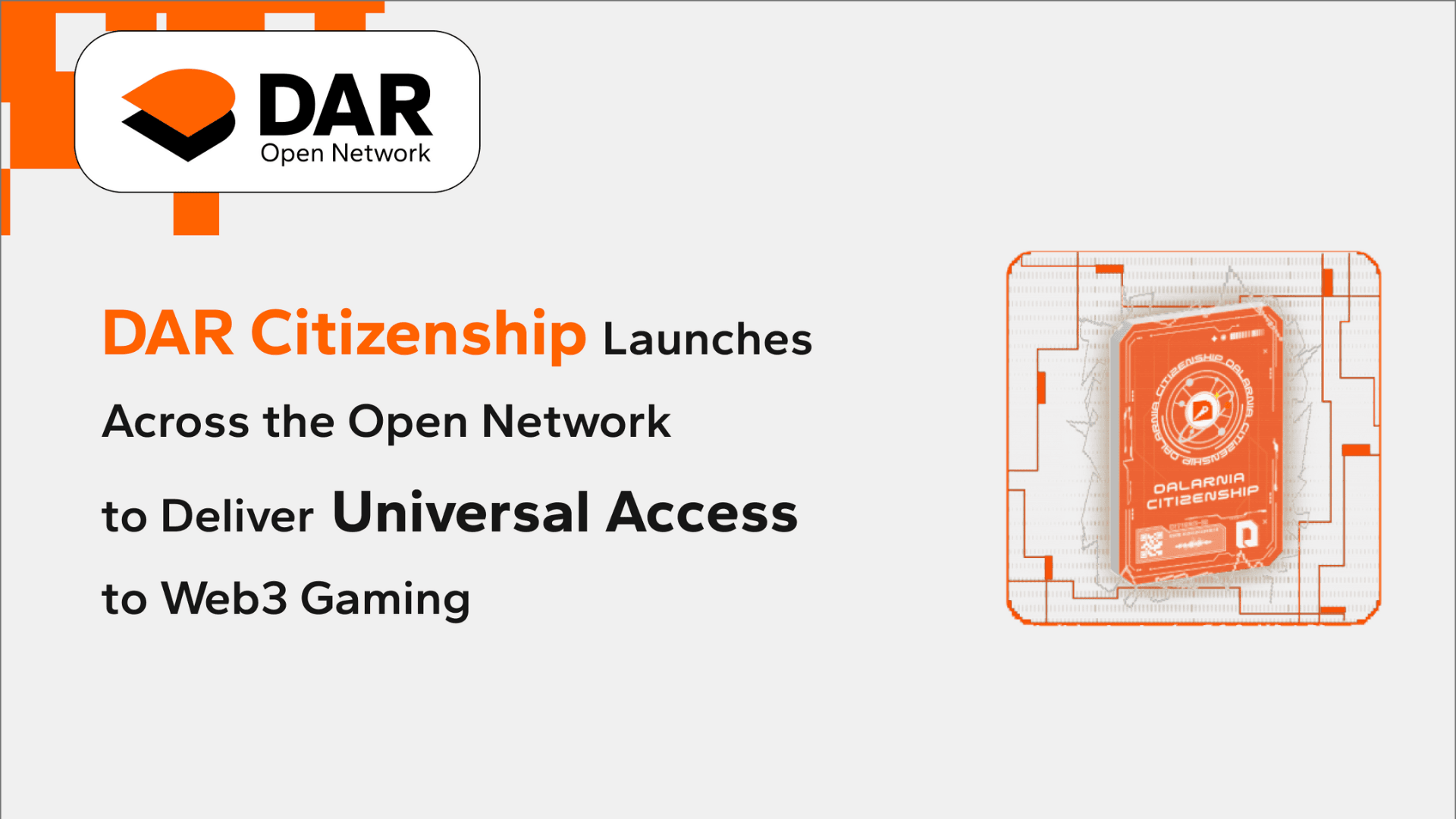 DAR Open Network 推出 DAR Citizenship | GAMES.GG