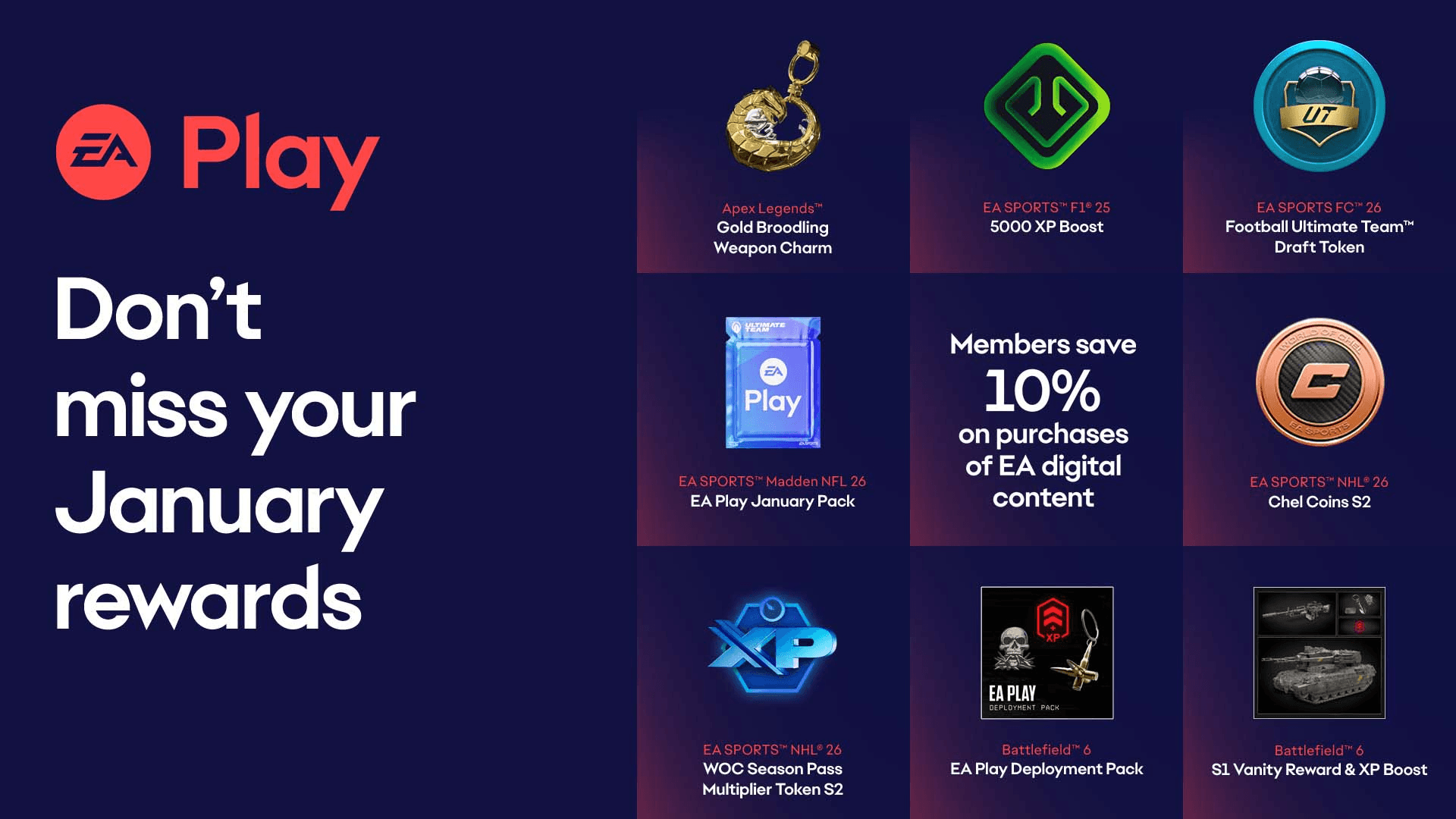 EA Play Big January 2026 Rewards | GAMES.GG
