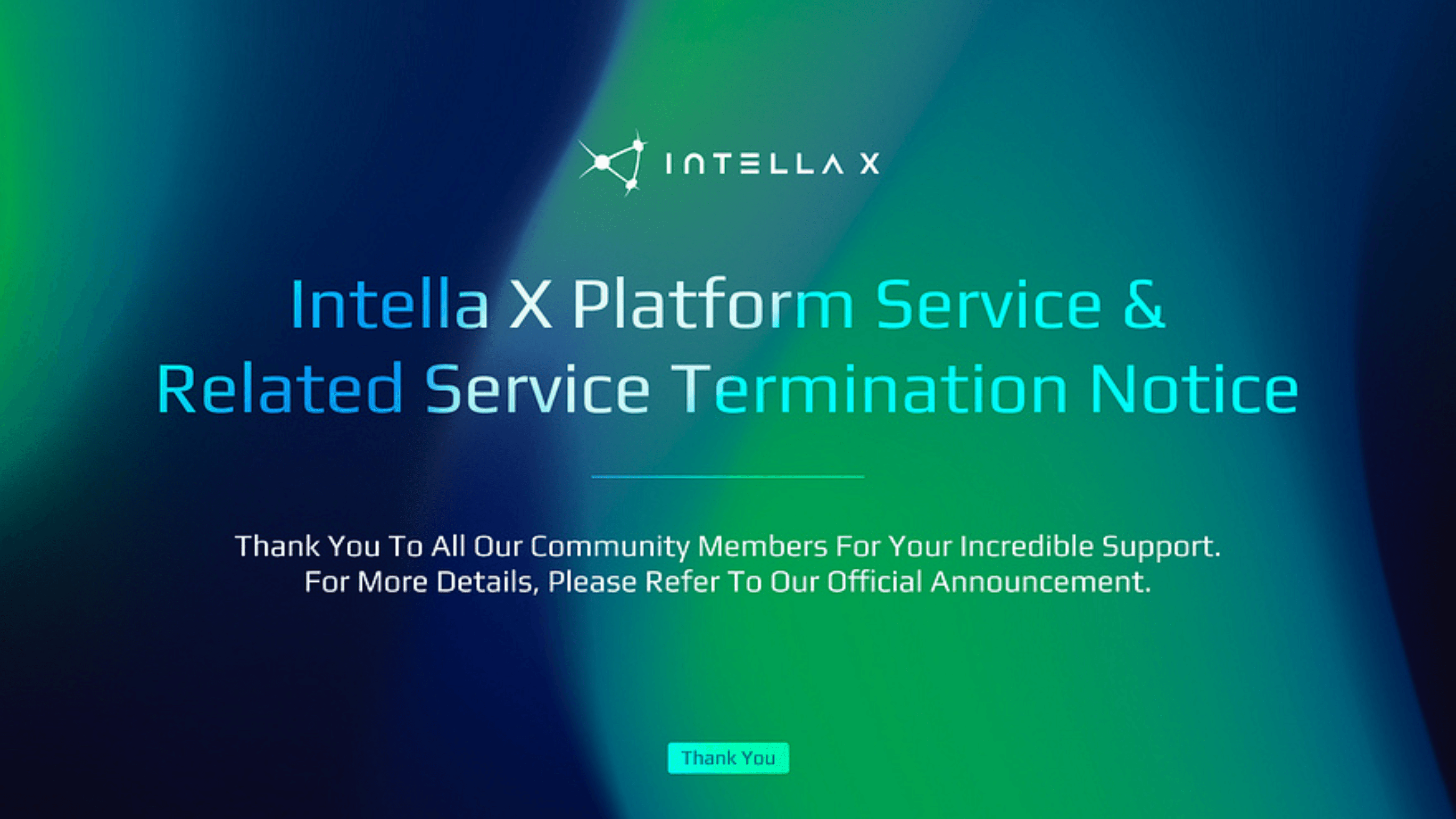 Intella X Web3 Services to be Terminated | GAMES.GG