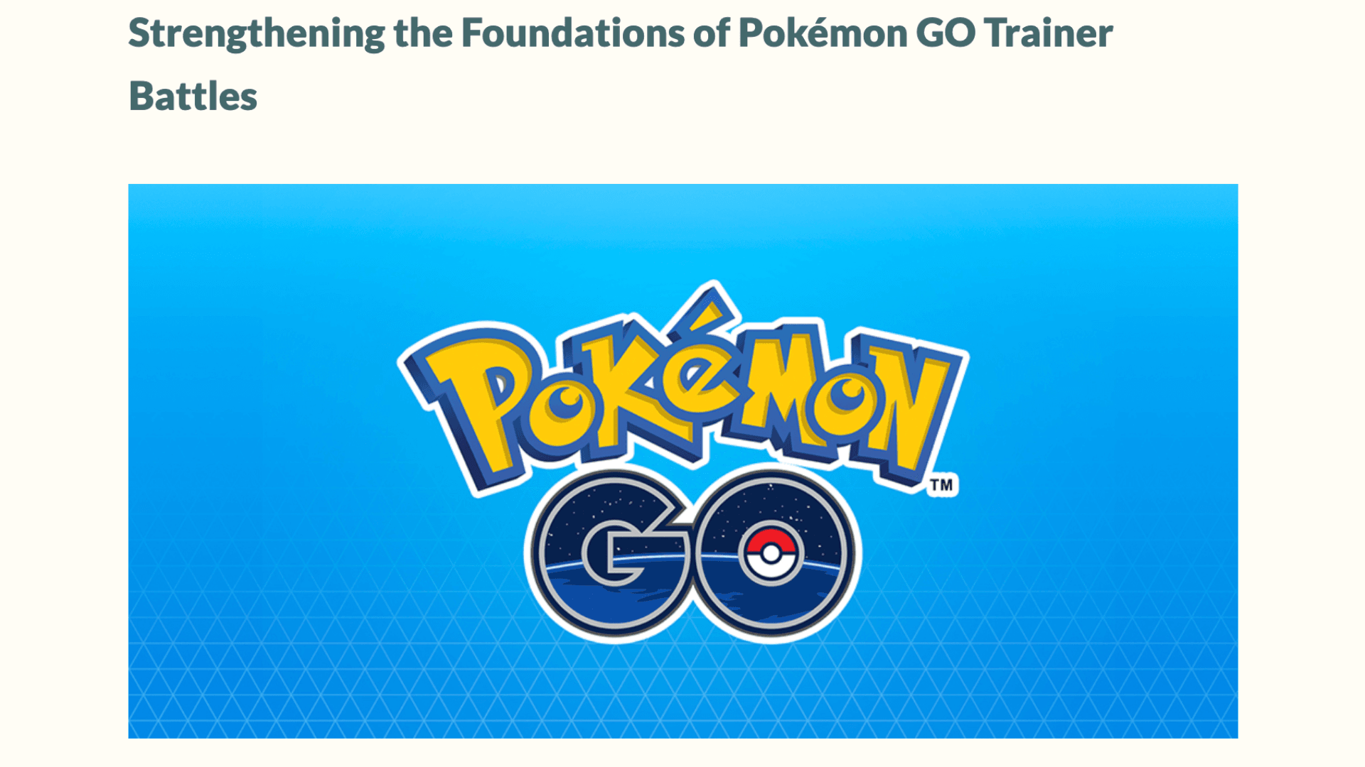 Pokémon Go Introduces Major PvP Changes | GAMES.GG