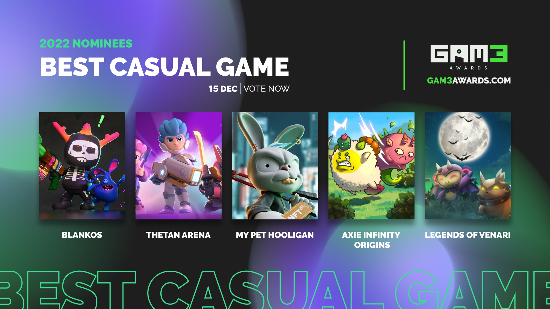 Best Casual Games 2022 | GAM3 Award Nominees | GAMES.GG