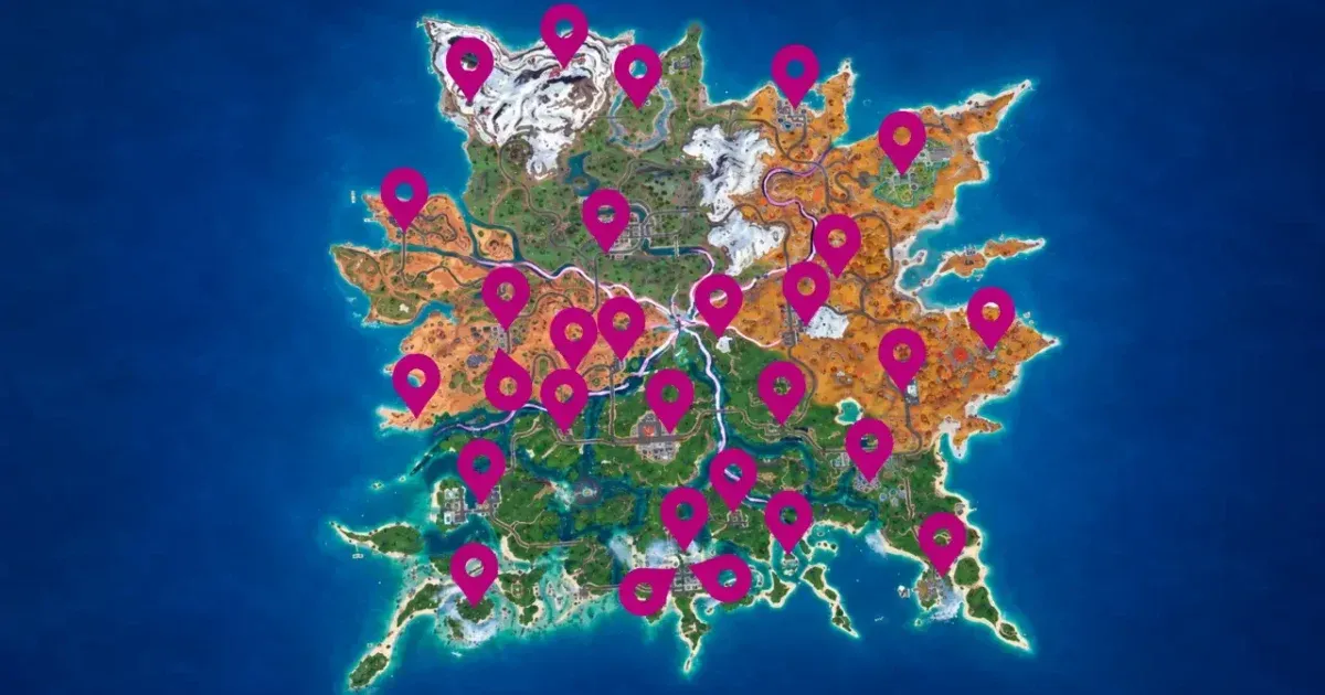 Fortnite Chapter 7 Season 3 Map: All Named Locations | GAMES.GG
